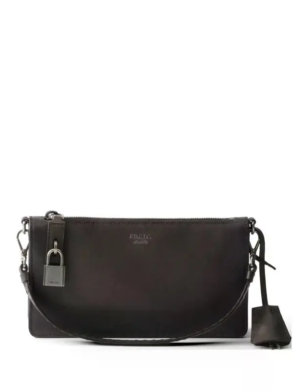 Prada Antiqued Leather Pouch