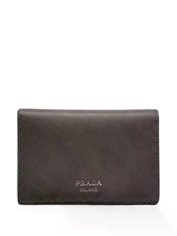 Prada Antiqued Leather Card Holder