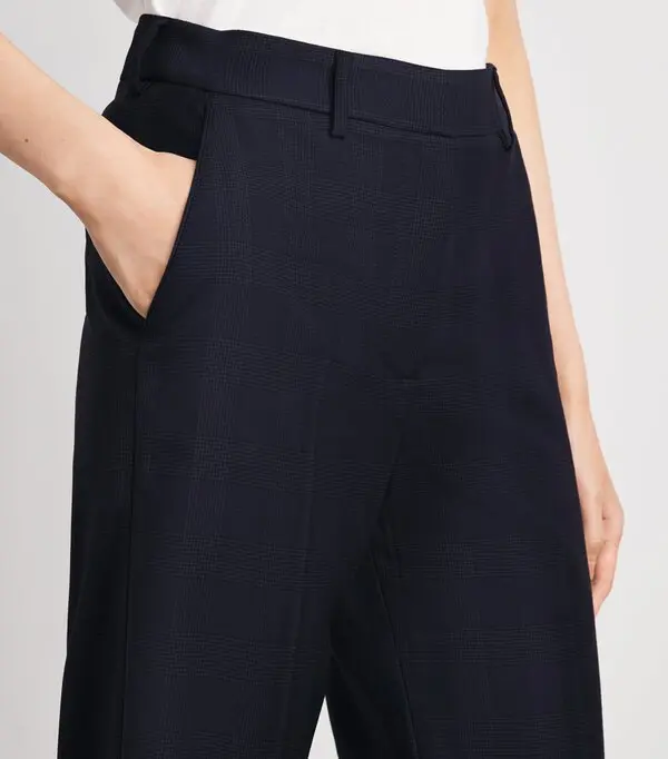 BLAZÉ MILANO Virgin Wool Check Lundy Tailored Trousers