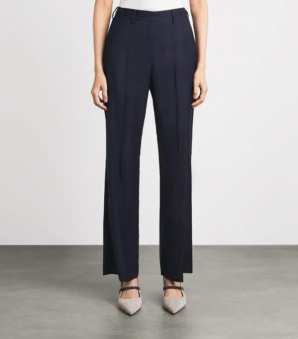 BLAZÉ MILANO Virgin Wool Check Lundy Tailored Trousers