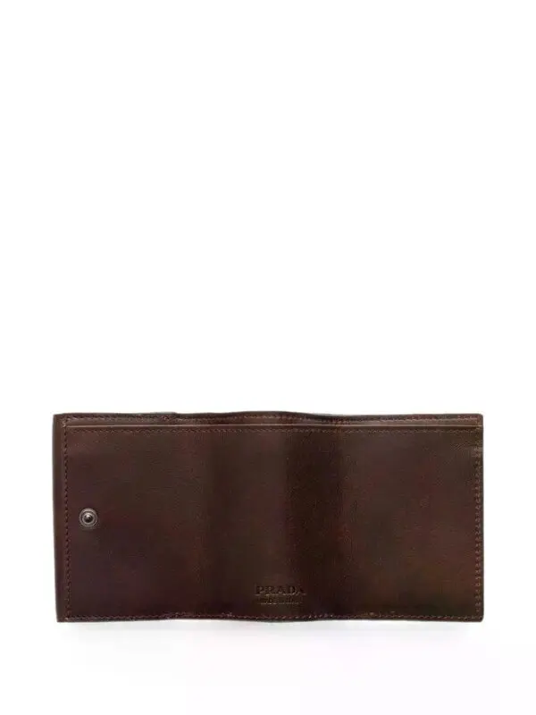 Prada Small Antiqued Leather Wallet