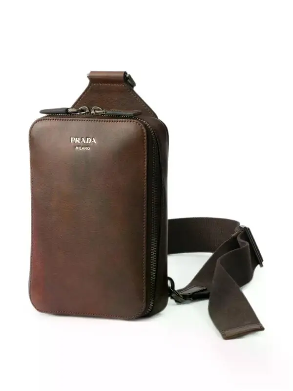 Prada Brique Antiqued Leather Bag
