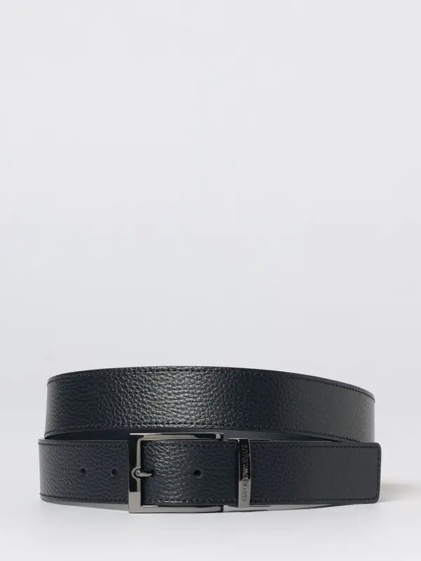 Emporio Armani Leather Belt - Blue