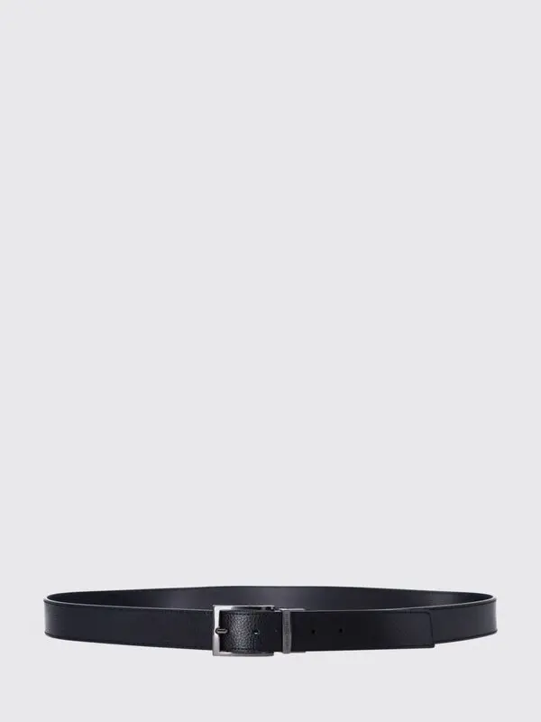 Emporio Armani Leather Belt - Navy
