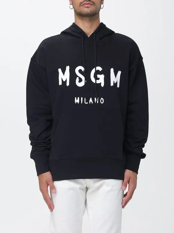 MSGM Graphic Logo Hoodie - Black