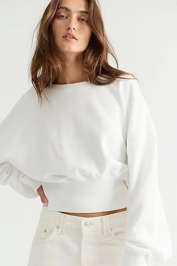 We The Free All Day Pullover At - Clean Ivory
