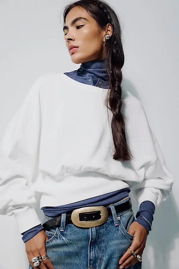 We The Free All Day Pullover At - Clean Ivory
