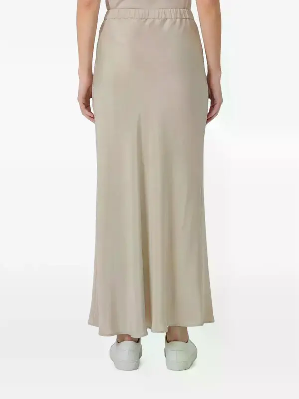 Max Mara M Monogram Silk Maxi Skirt