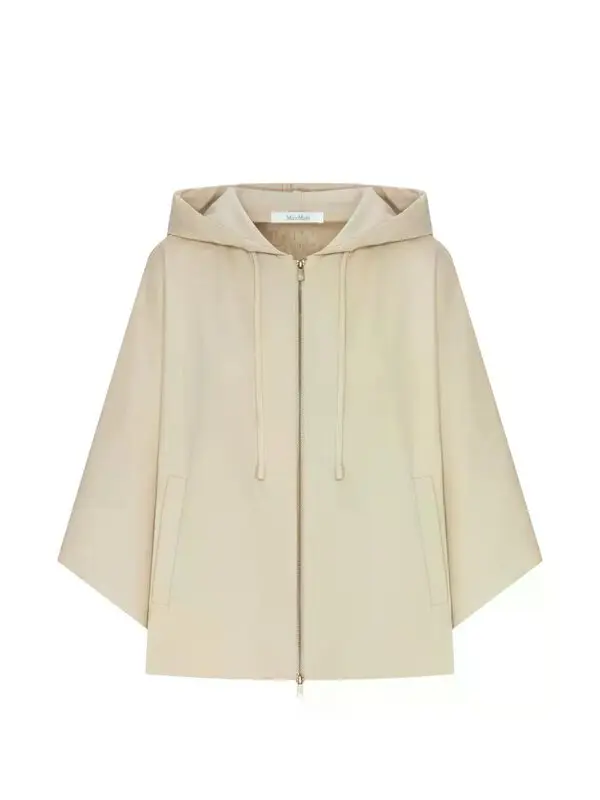 Max Mara Technical Cotton Jersey Boxy Sweater With Drawstring Hood