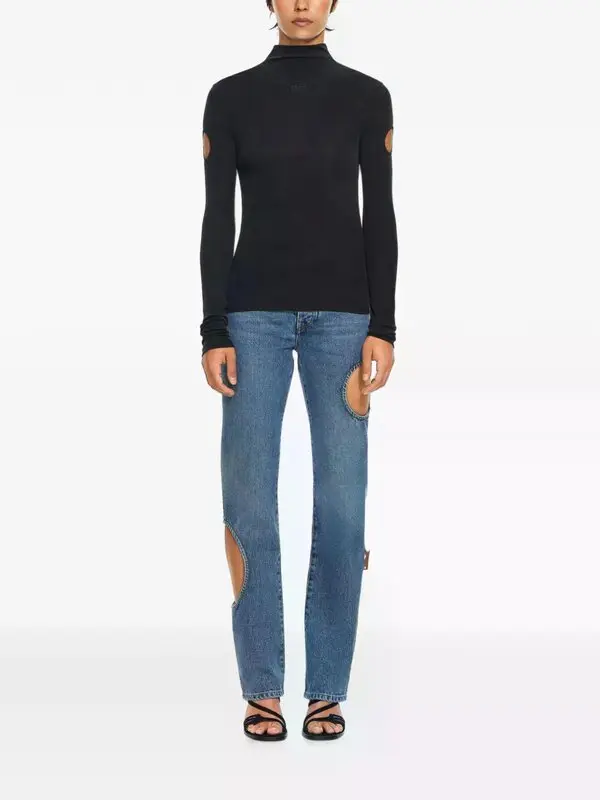Off-White Cupro Rib Meteor Long Sleeve Top