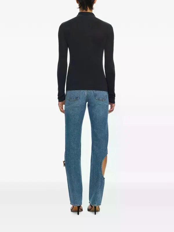 Off-White Cupro Rib Meteor Long Sleeve Top