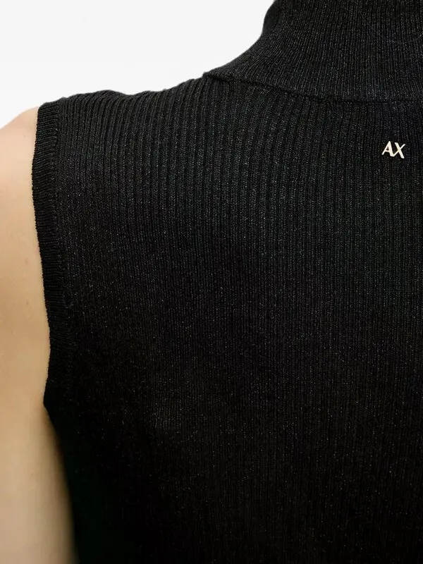 Armani Exchange Sleeveless Ribbed Knit Midi Dress