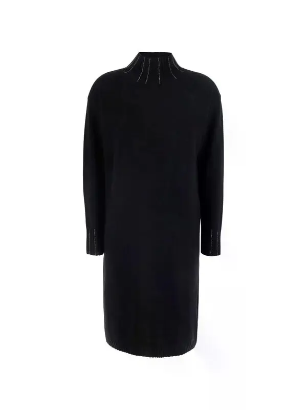 Fabiana Filippi High-neck Beaded Knit Dress