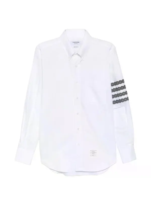Thom Browne 4-bar Embroidered Shirt