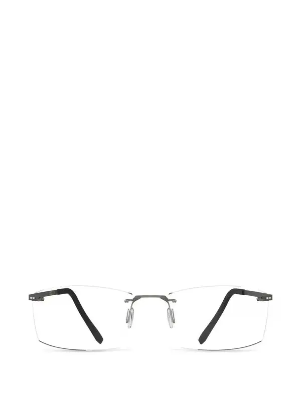 BLACKFIN Aero Loop B2-p1 Rectangle-frame Glasses - Black