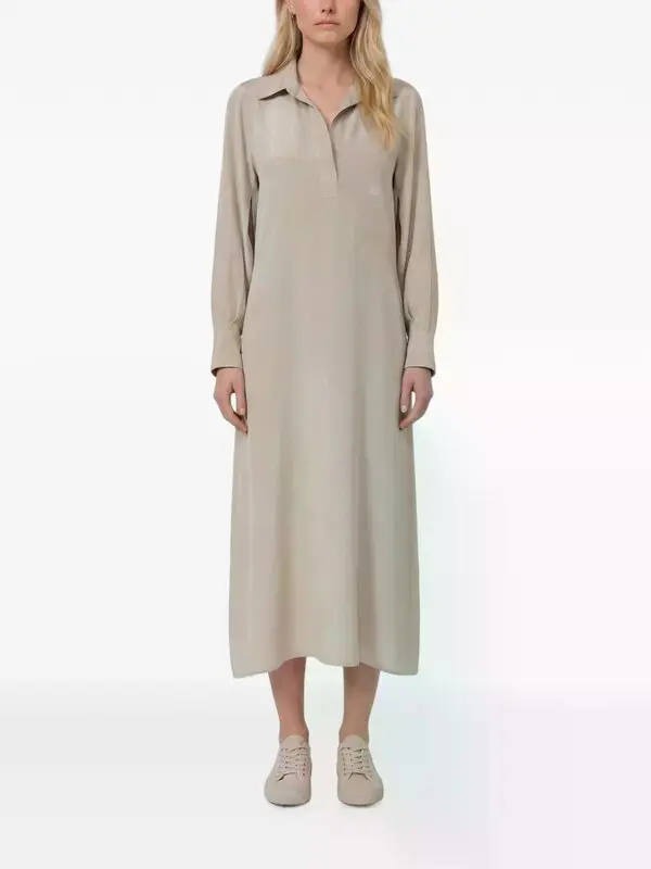 Max Mara Gambero Silk Polo Midi Dress