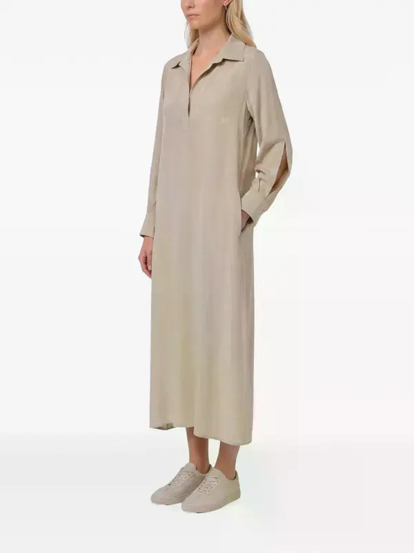Max Mara Gambero Silk Polo Midi Dress