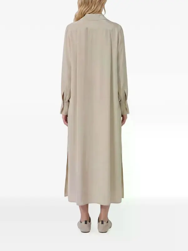 Max Mara Gambero Silk Polo Midi Dress