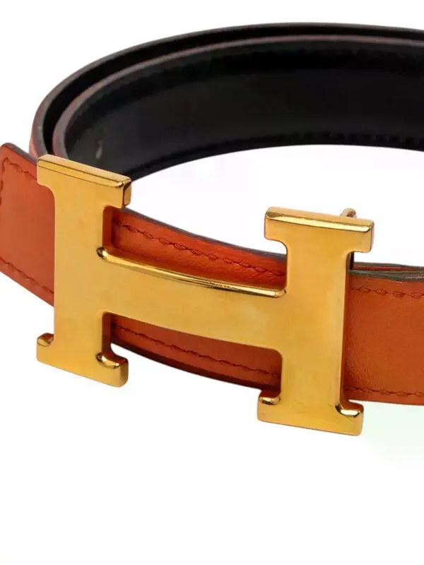 Hermès 1997 Box Calf Constance H Reversible Belt