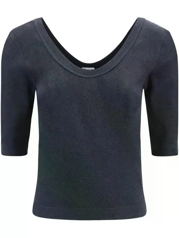 Brunello Cucinelli Fine-ribbed T-shirt
