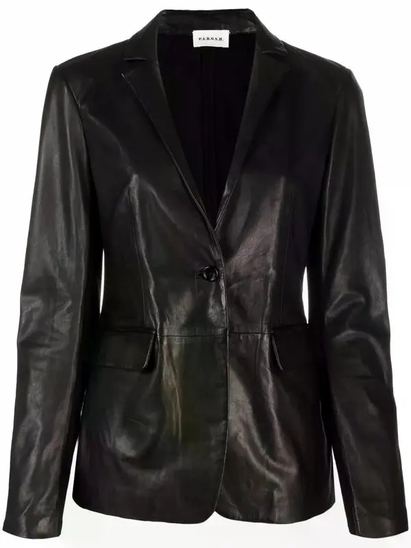 P.a.r.o.s.h Single-breasted Leather Blazer