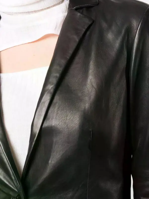 P.a.r.o.s.h Single-breasted Leather Blazer