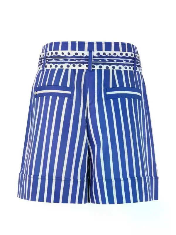 MARCCAIN Striped Belted Shorts