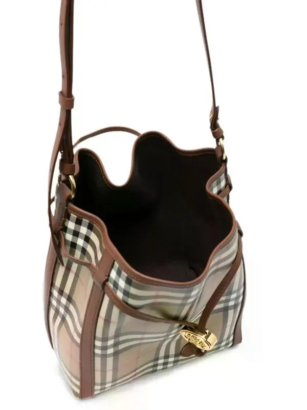 Burberry Small Vintage Check Drawstring Bucket Bag
