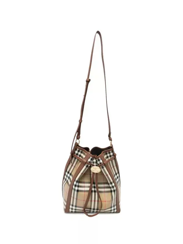 Burberry Small Vintage Check Drawstring Bucket Bag