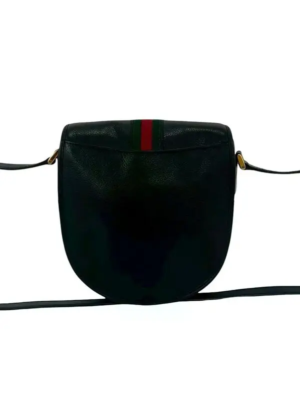 Gucci Leather Crossbody Bag With Web Detail