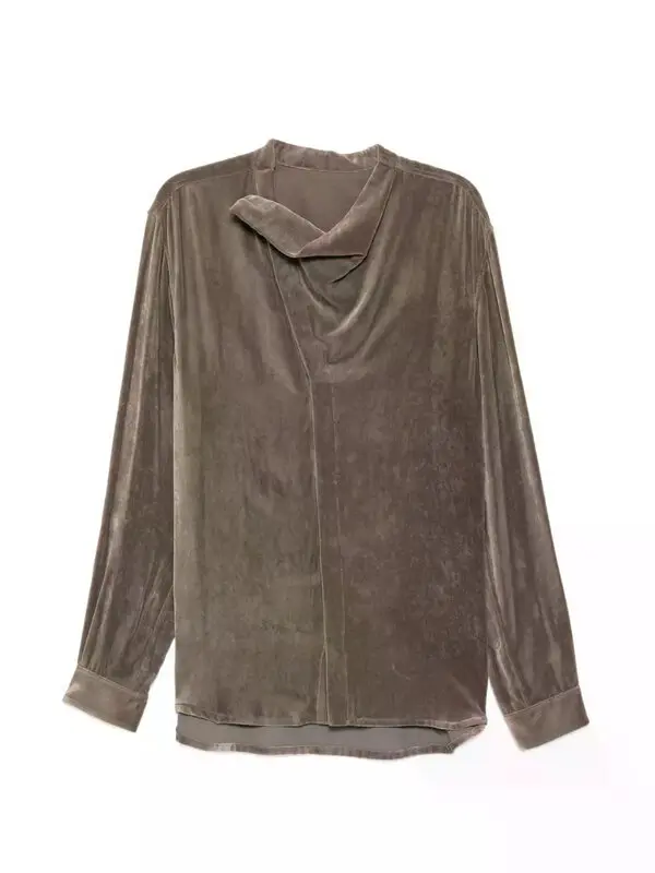 Rick Owens Velvet-effect Draped Shirt
