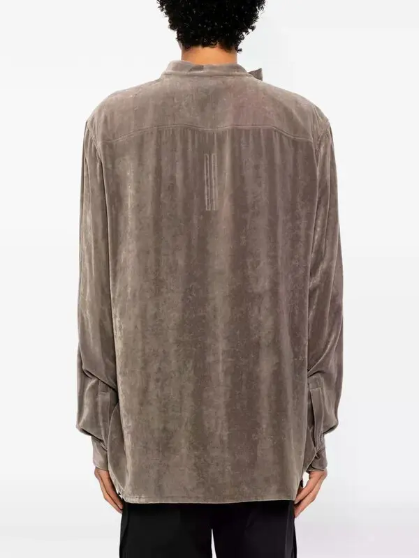 Rick Owens Velvet-effect Draped Shirt