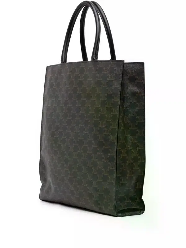 Celine 2019 Large Triomphe Coated Canvas Cabas Vertical Tote Bag