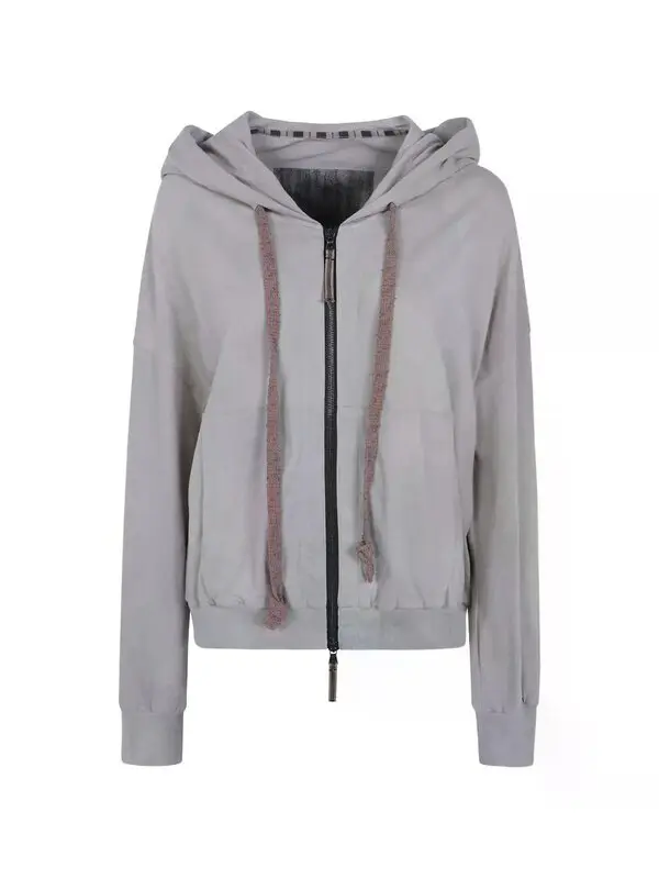 ZIGGY CHEN Zip-up Drawstring Hoodie