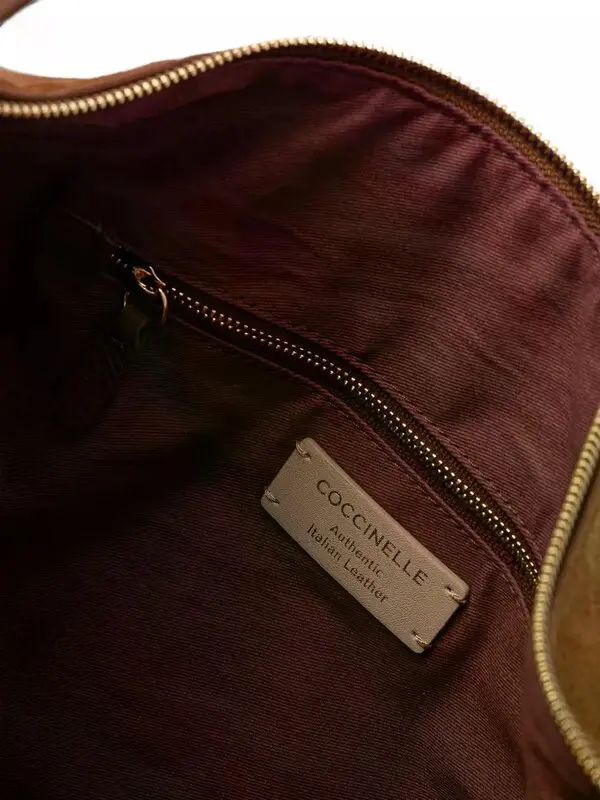 COCCINELLE Suede Logo-print Tote Bag