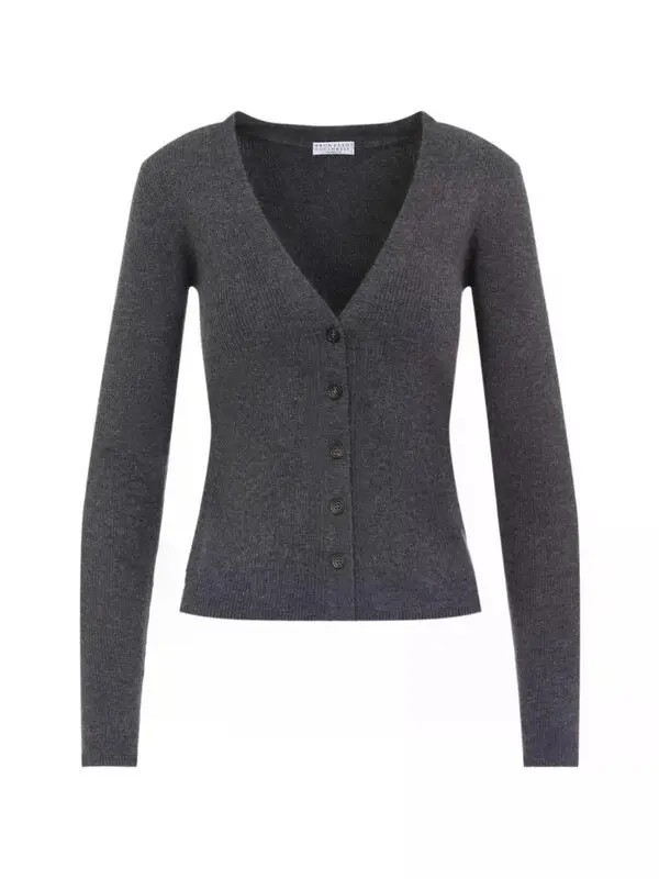 Brunello Cucinelli Ribbed V-neck Cardigan