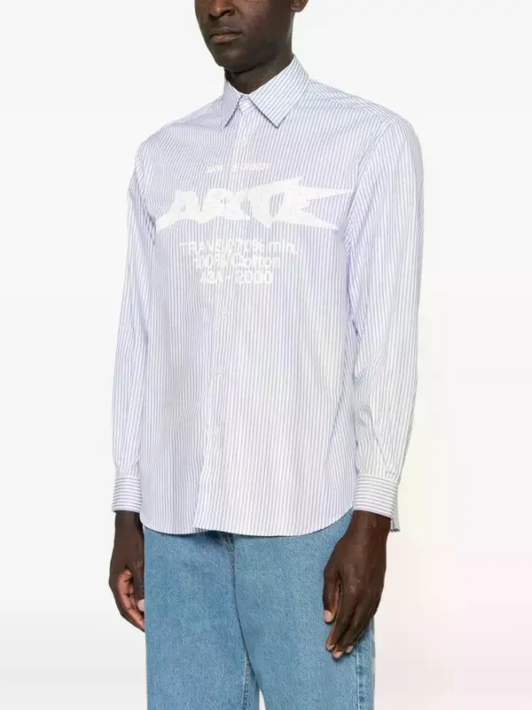ARTE ANTWERP Logo-print Striped Shirt
