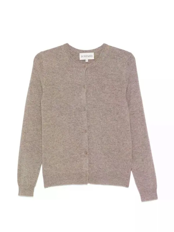 Eric Bompard Crew Neck Cardigan With Front Button Fastening - Neutrals