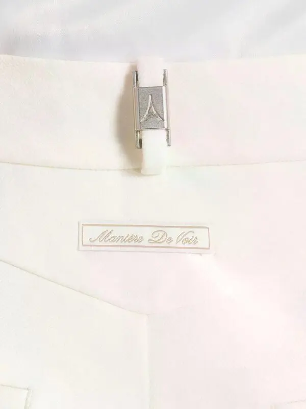 Manière De Voir Tailored Pleated Cargo Trousers - White