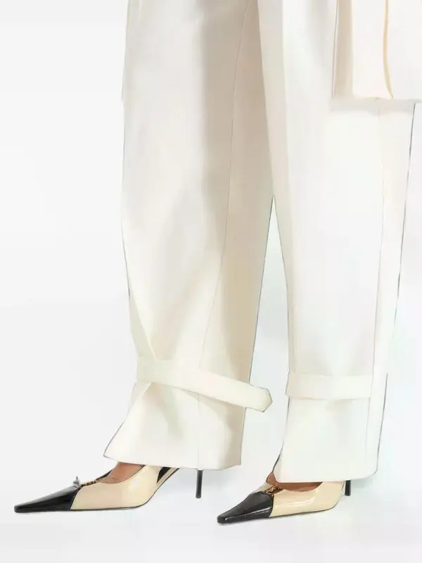 Manière De Voir Tailored Pleated Cargo Trousers - White