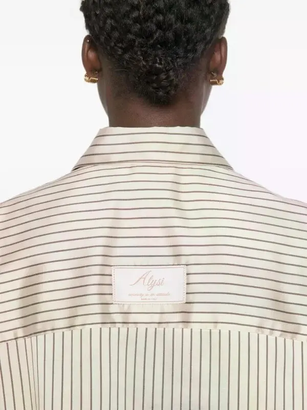 ALYSI Striped Long Sleeve Shirt