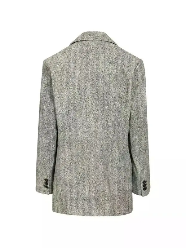 Emporio Armani Chevron-print Leather Blazer