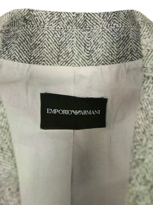 Emporio Armani Chevron-print Leather Blazer