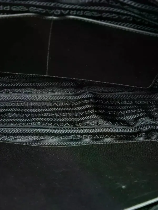 Prada Saffiano Leather Trimmed Tessuto Convertible Tote