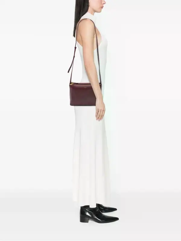 Celine Lambskin Leather Trio Crossbody Bag - Red
