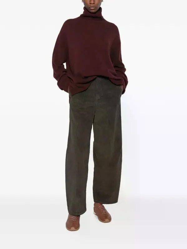 ALYSI Corduroy Barrel-leg Trousers