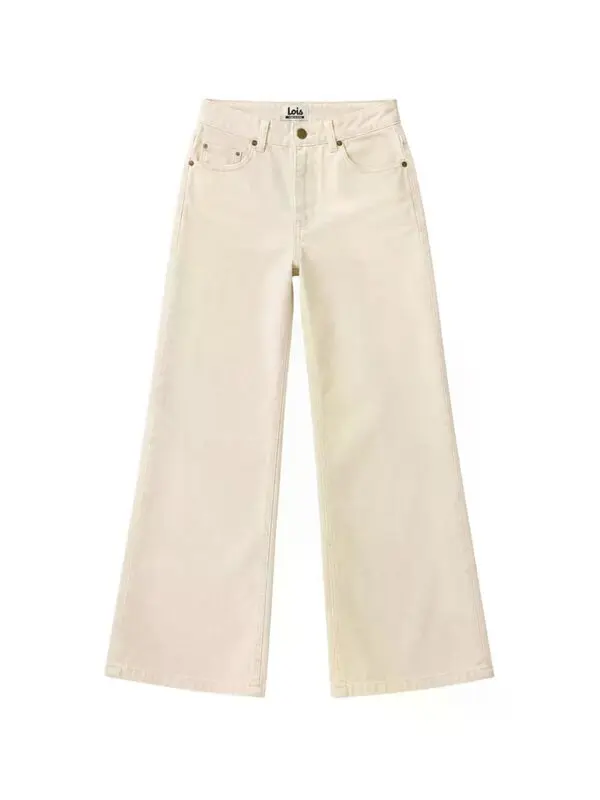 LOIS Lindsay Logo-patch Wide-leg Jeans