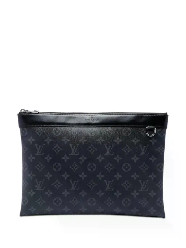 LOUIS VUITTON Monogram Eclipse Discovery Pochette Gm Clutch Bag