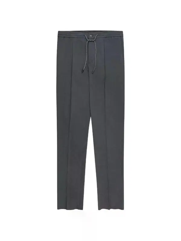 SLOWEAR Seersucker Drawstring Tapered Trousers