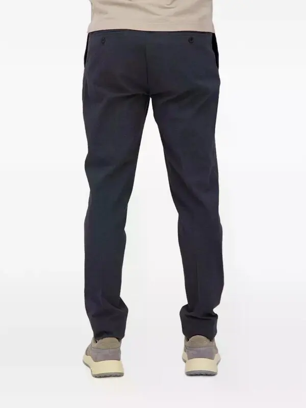 SLOWEAR Seersucker Drawstring Tapered Trousers